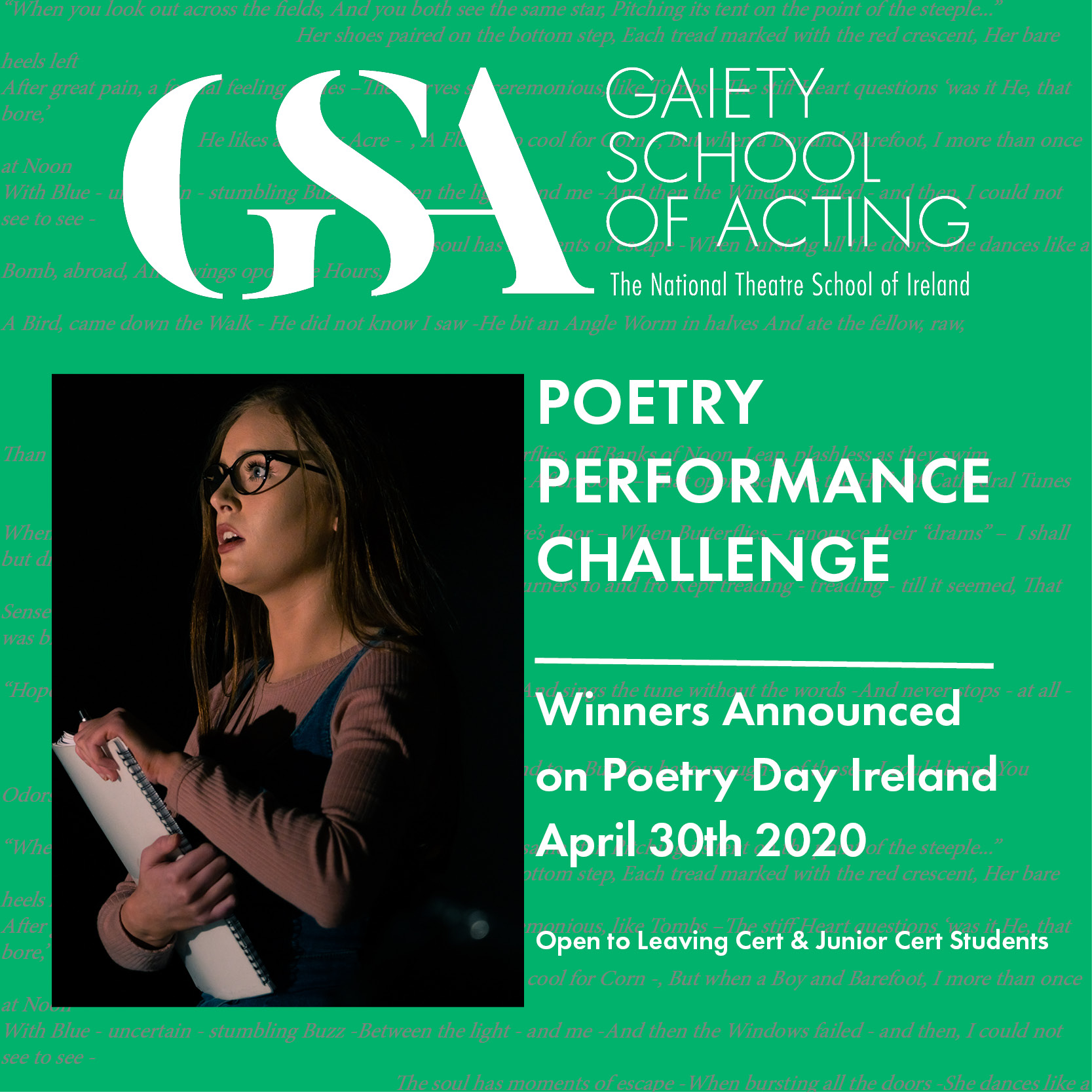 Poetry Day Performance - Gaiety School Of Acting